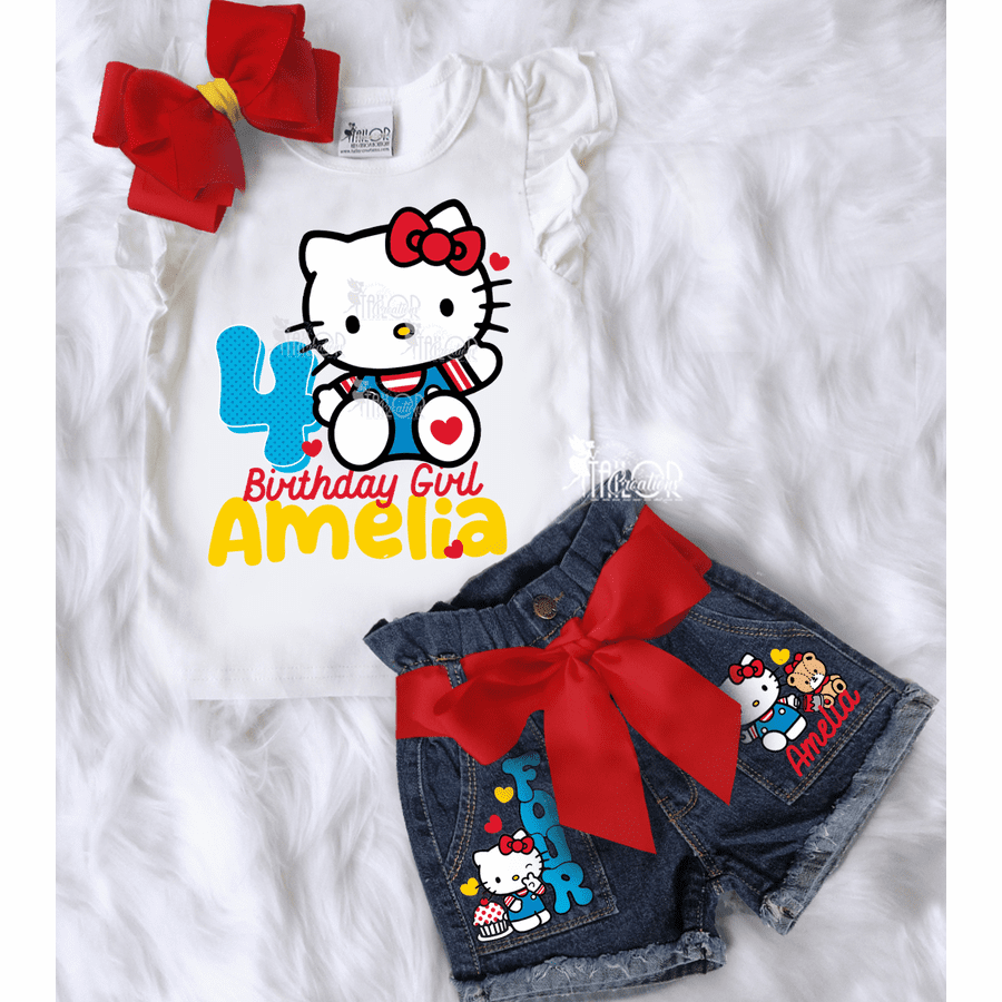 hello kitty jeans - sanrio denim custom jeans pants girls - hello kitty ...