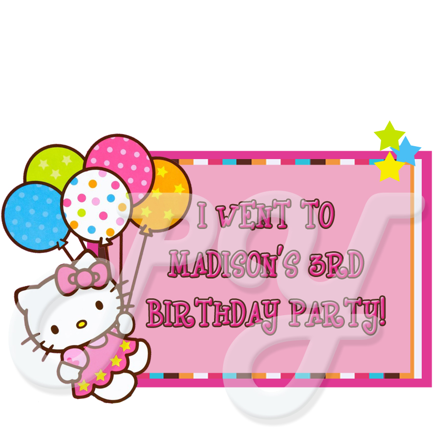 Hello Kitty Personalized Party Favor