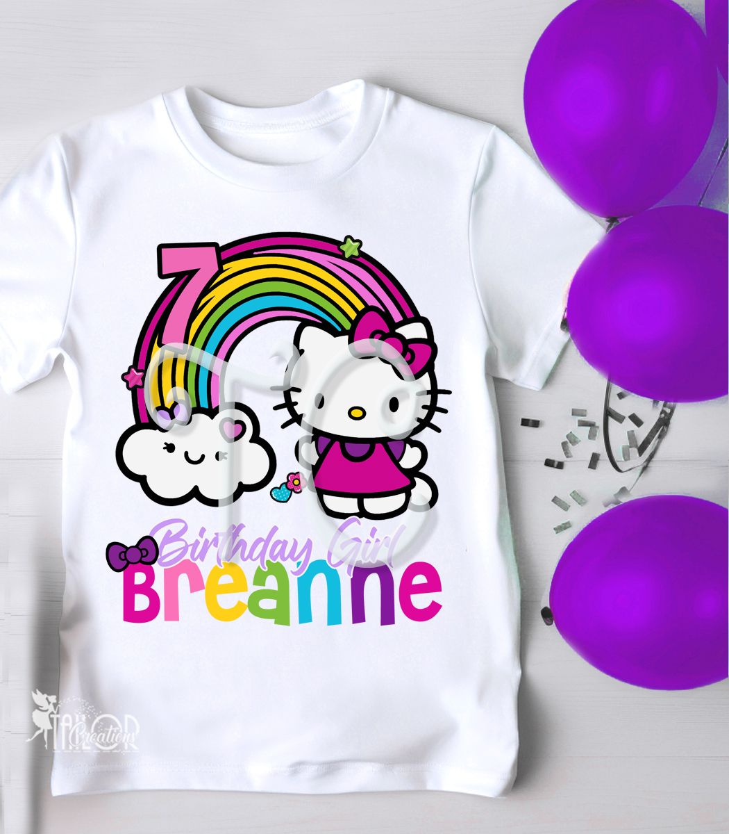 Hello Kitty Rainbow Birthday Tutu, Hello Kitty Birthday Outfit, Rainbow ...