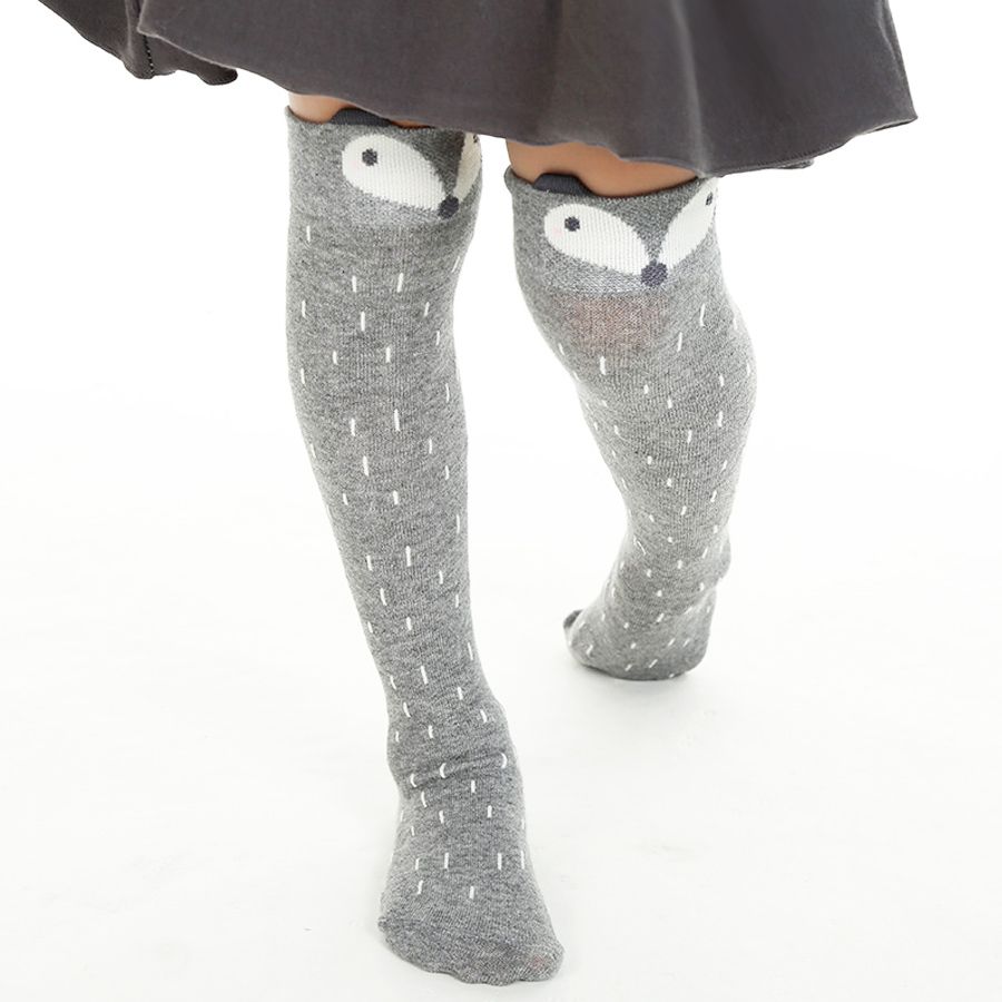 Kids Gray Fox Socks