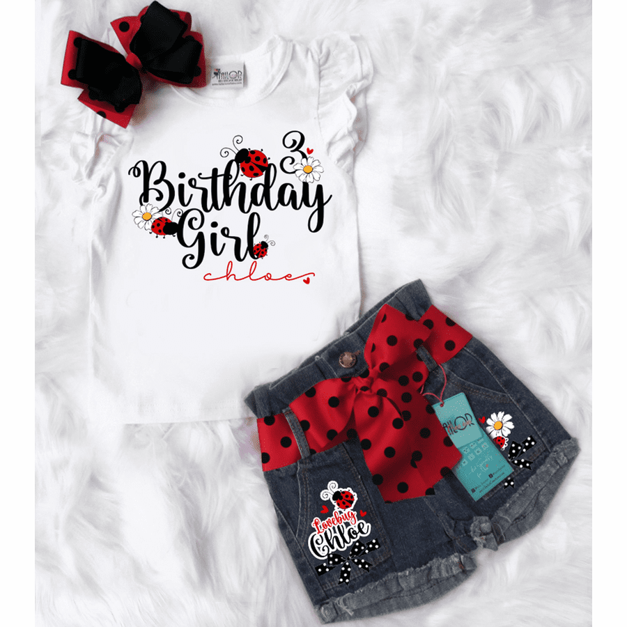 Ladybug Birthday, Ladybug First Birthday Shirt, Toddler Girl Birthday ...