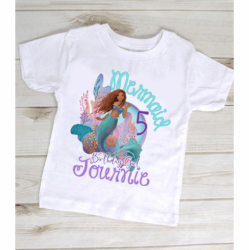 Little Mermaid Custom Birthday Shirt