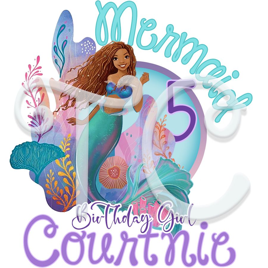 Little Mermaid Custom Birthday Shirt