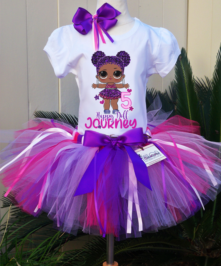 LOL Doll Purple Queen Custom Birthday tutu Set
