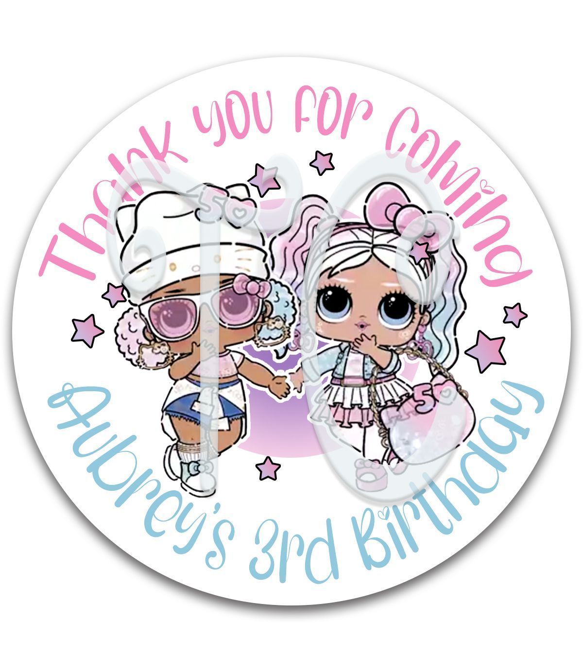 LOL Surprise Dolls Hello Kitty Custom Birthday Gift Tag Labels Stickers ...