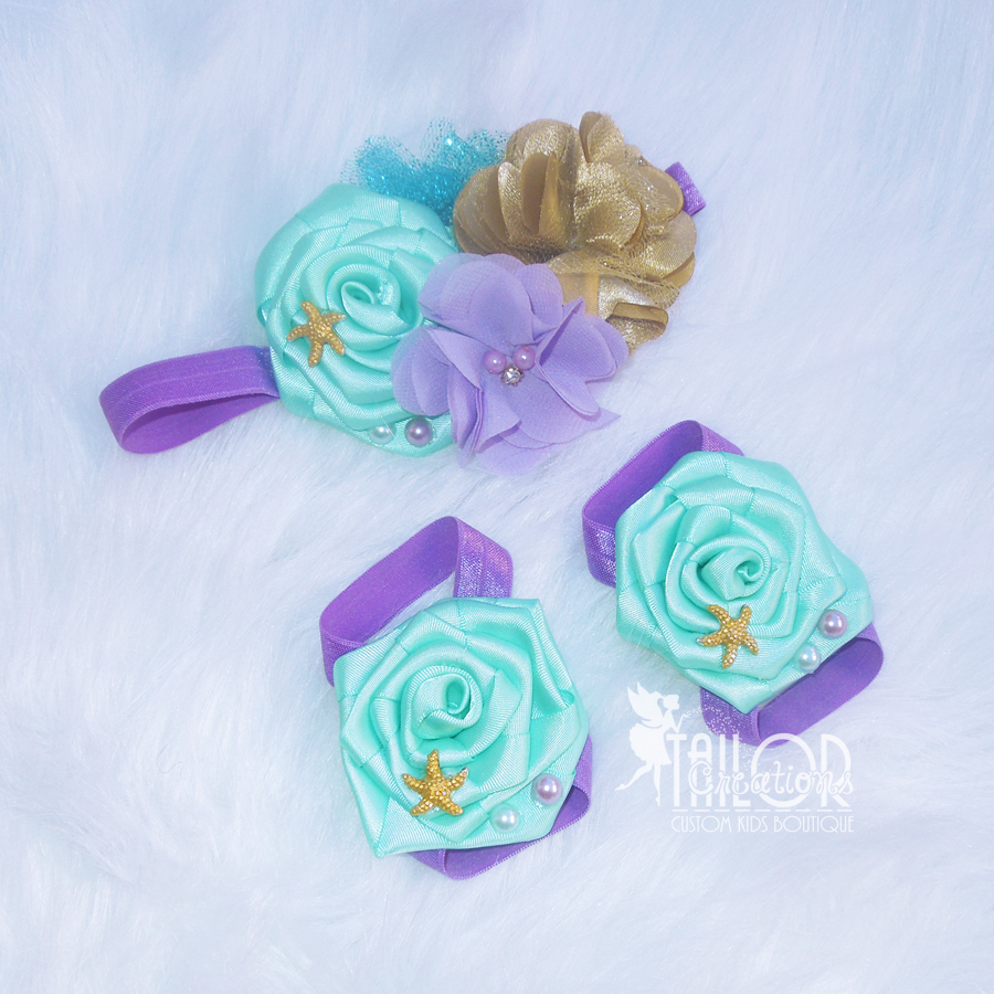 Mermaid Barefoot Sandals Set