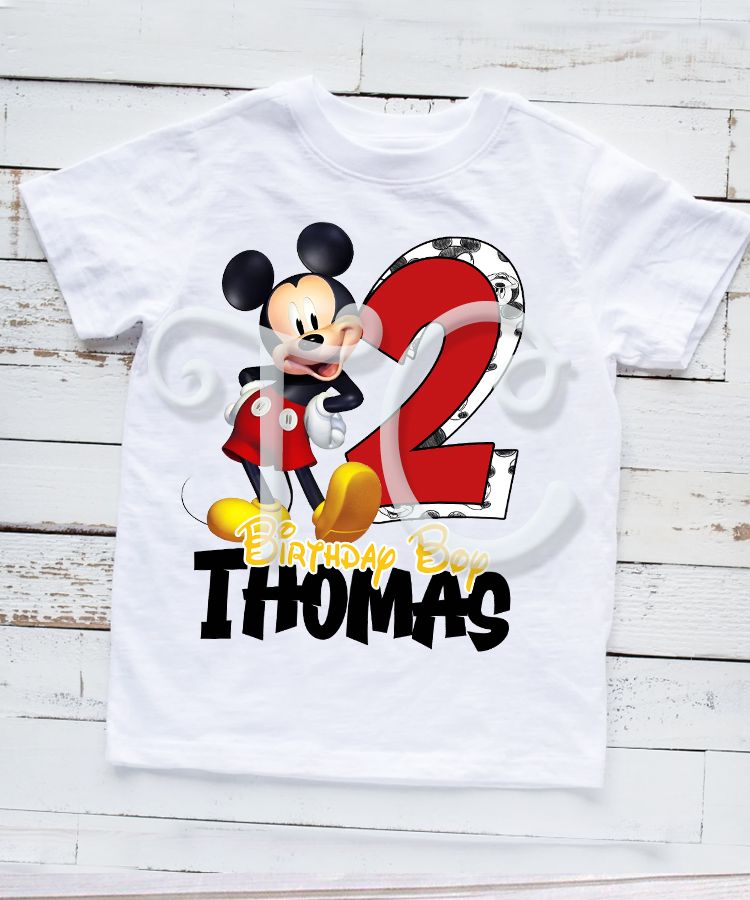 Mickey Mouse Custom Birthday Shirt