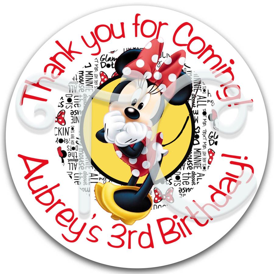 Minnie Mouse Personalized Labels