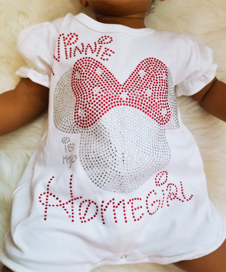 Minnie Mouse Rhinestone Romper Set