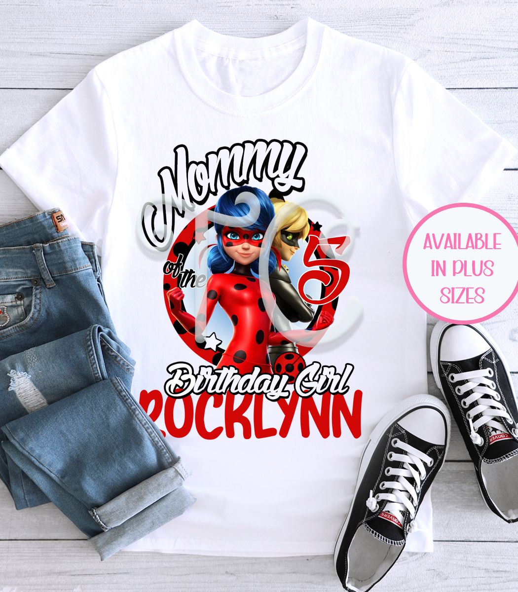 Miraculous Ladybug Custom Family Birthday Shirt