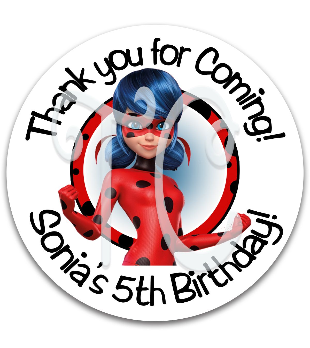Miraculous Ladybug Birthday Stickers, Miraculous Ladybug Party Supplies ...