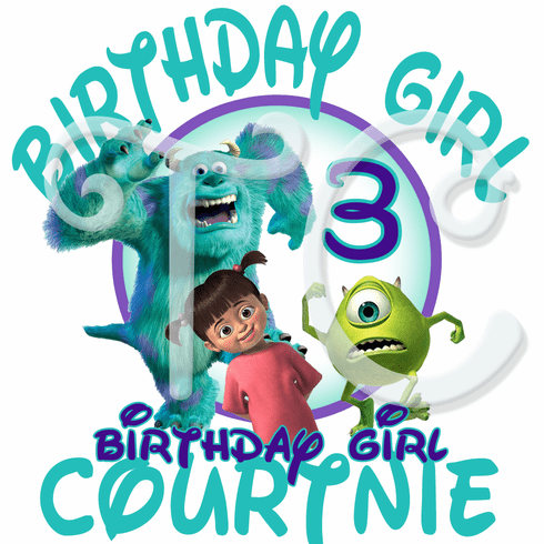 Monsters Inc Custom Birthday Shirt