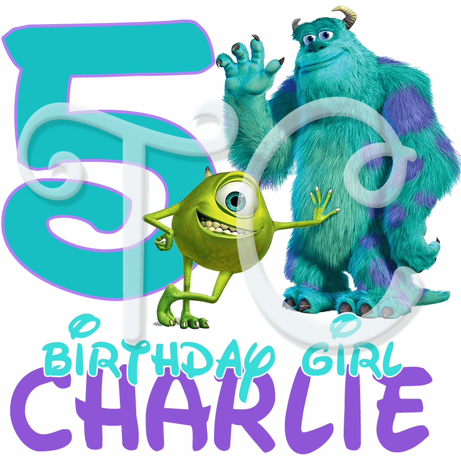 Monsters Inc Custom Birthday Shirt