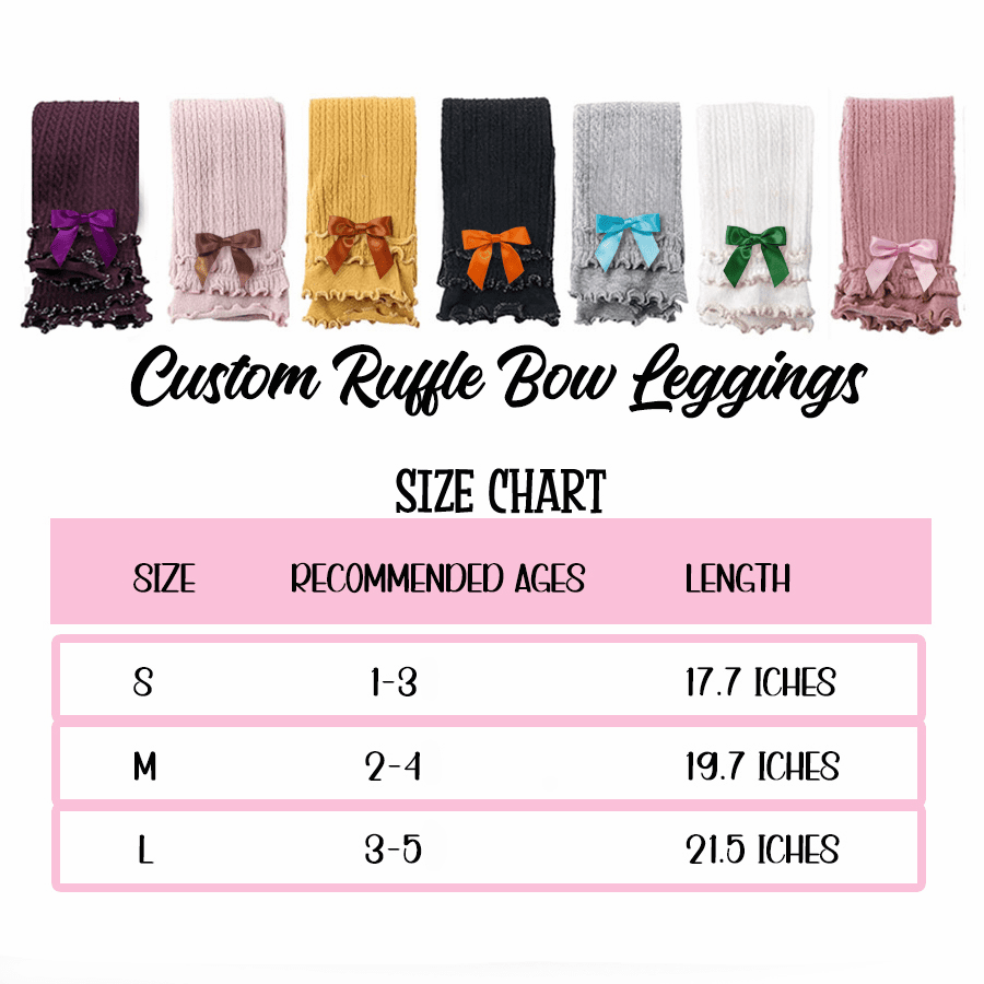 Mustard Fall Yellow Bow Ruffle Leggings, Baby Bow Ruffle Leggings ...