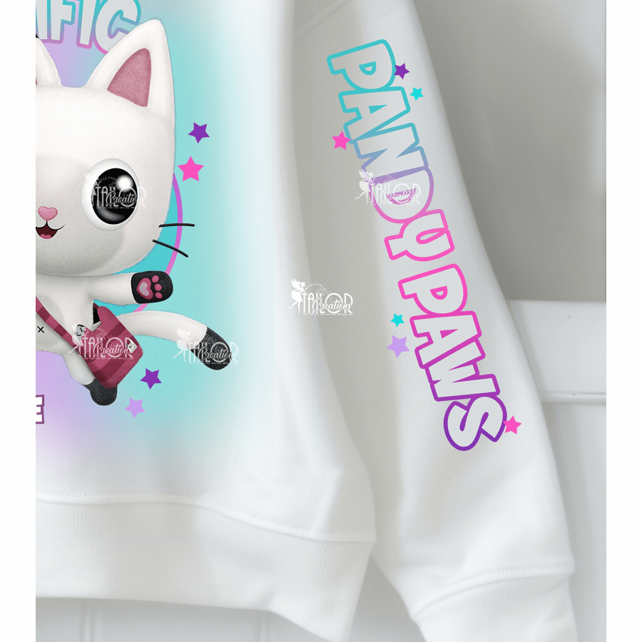 pandy paws gabbys dollhouse crew neck sweatshirt kids – personalized ...