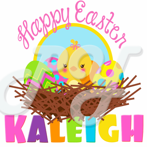 Personalized Easter Cute Chick t shirt