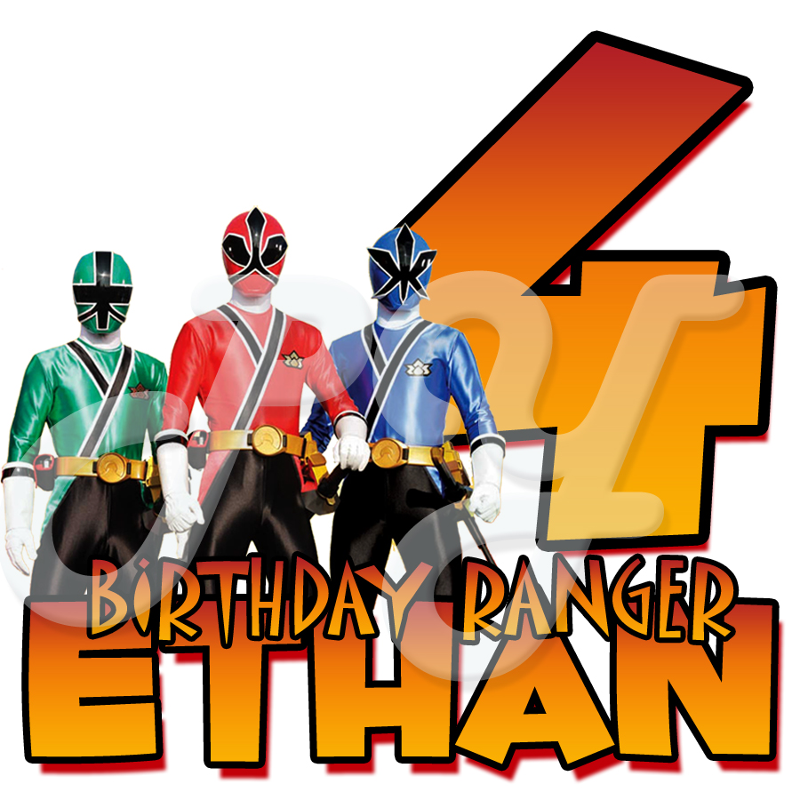 Power Rangers personalized birhtday t shirt