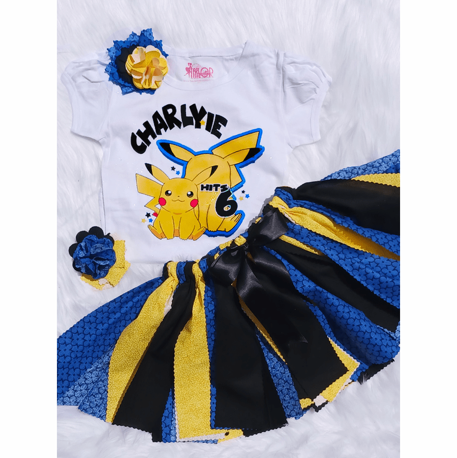 Pokemon Pikachu Custom Tutu Birthday Outfit