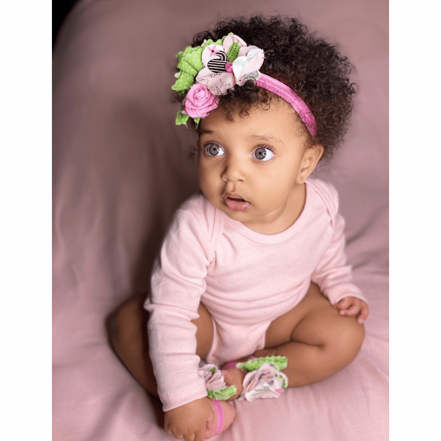 Pink Cactus Barefoot Sandals Set