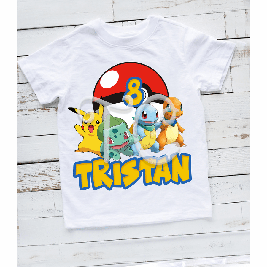 Pokemon Personalized Birthday Shirt