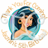 Princess Jasmine Custom Birthday Stickers