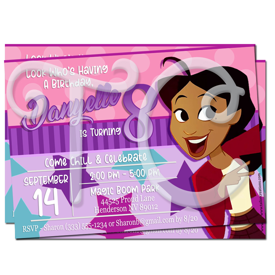 Proud Family Custom Invitations, Penny Proud Party Invitations, Proud ...