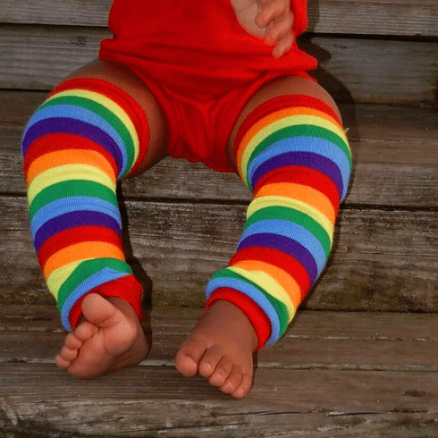 Rainbow leg warmers