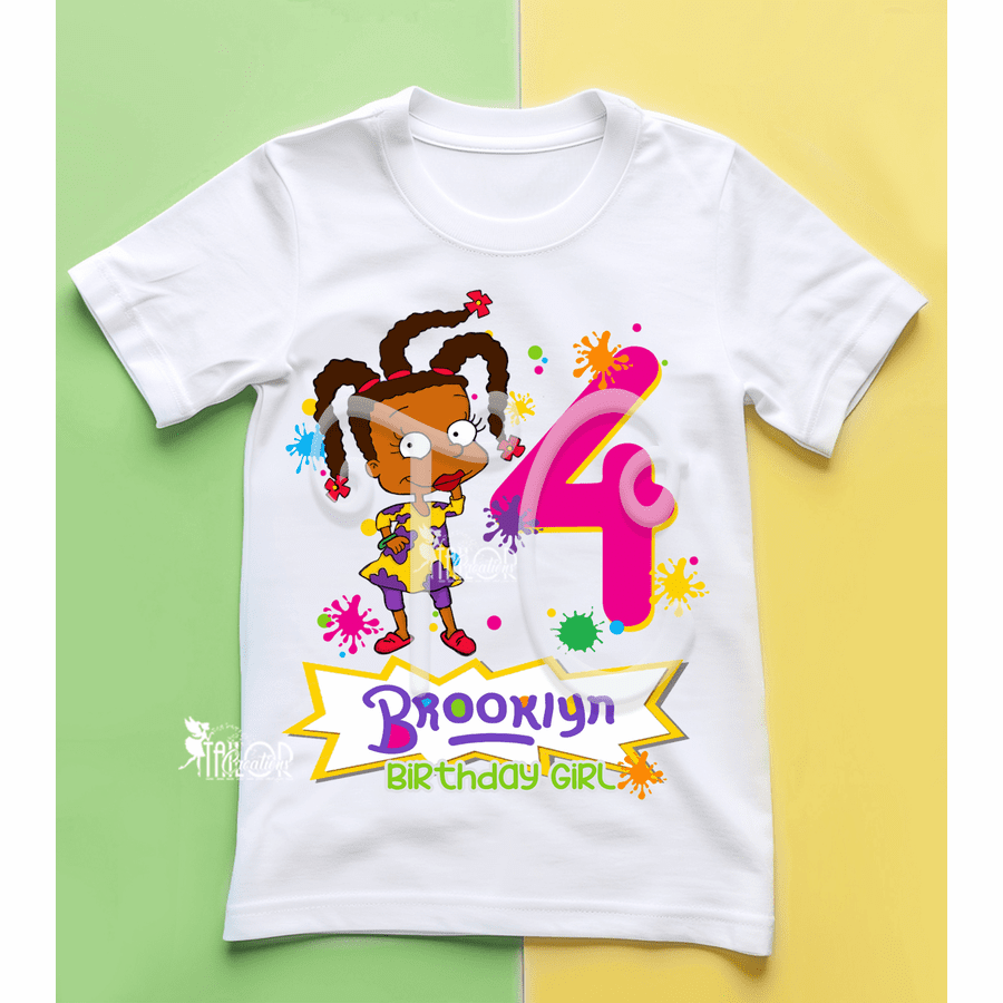 Rugrats Custom Birthday Outfit, Custom Cartoon Denim Birthday Kids ...