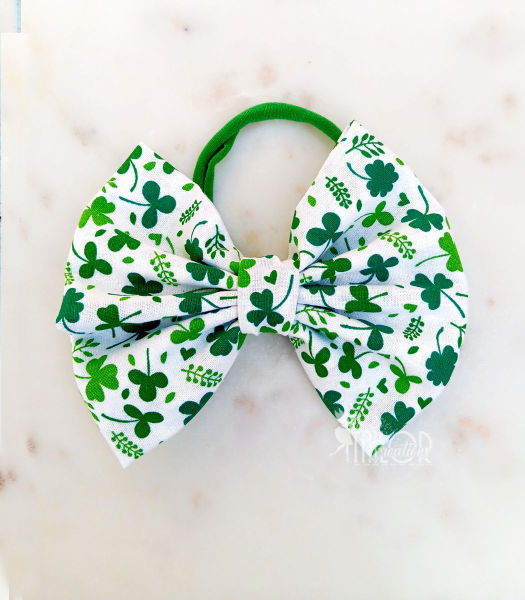 Shamrock Clover St. Patrick's Day Hair Bow Headband
