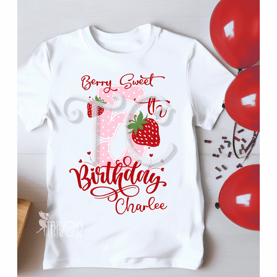 Strawberry Custom Birthday Shirt