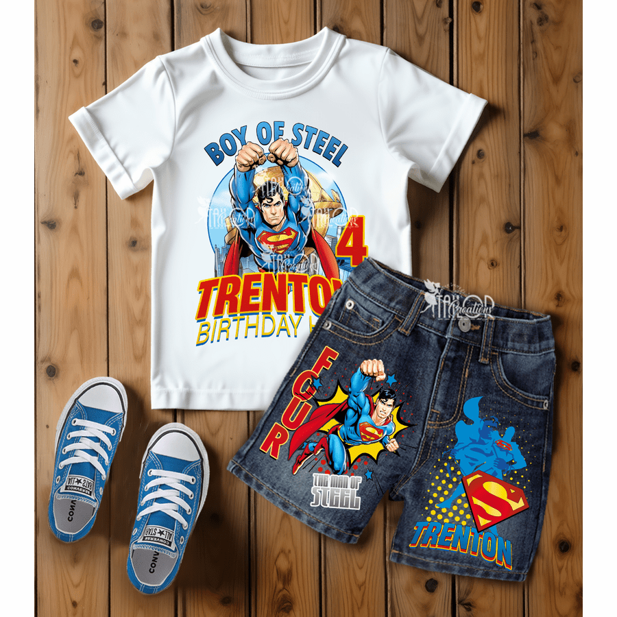 Superman Denim Jacket - Superman Custom Jean Jacket - Superman Gift