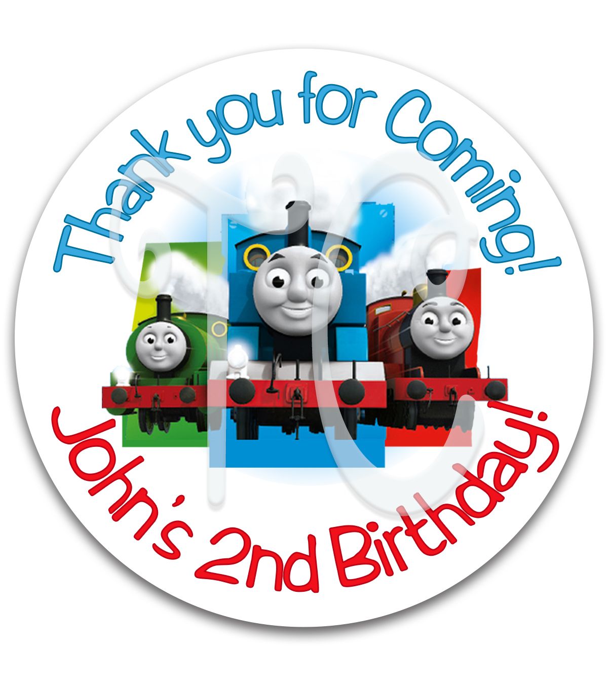 Thomas the Tank Engine Train Personalized Gift Tag Favor Label Birthday ...