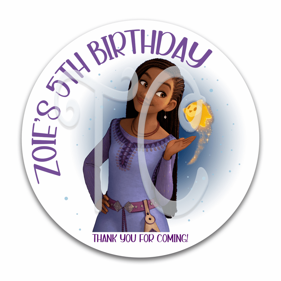 Wish Asha Custom Birthday Stickers