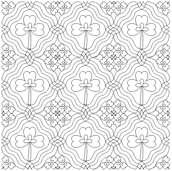 Black And White Shamrock Chain