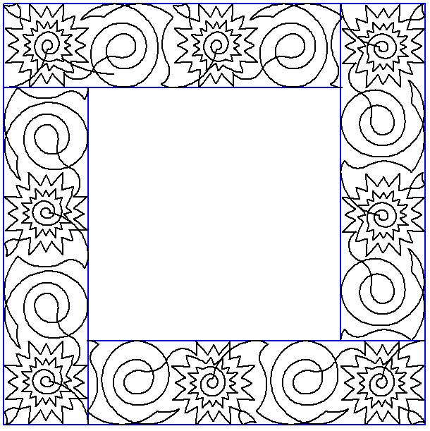 Black And White Sun Border