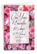 1 Year Time Count: Creative Milestone Anniversary Card