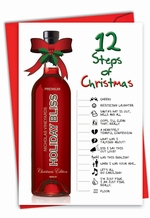 12 Steps of Christmas: Humor Christmas Greeting Card