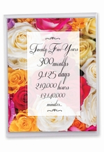 25 Year Time Count: Beautiful Milestone Anniversary Extra Large Card