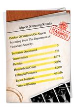 Airport Security Redrocket Birthday Card