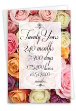 20 Year Time Count: Artful Anniversary Work Milestone Card