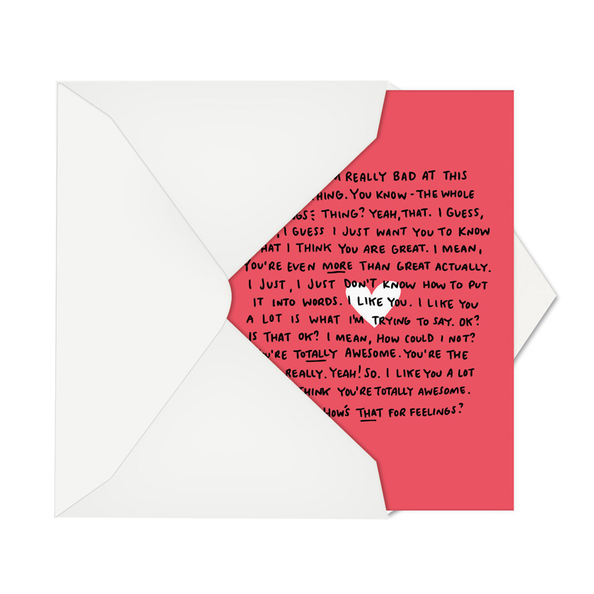 Awkward Feelings: Humorous Valentine's Day Card