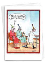 Balls Dropped: Funny New Year Greeting Card