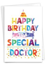 Special Doctor: Beautiful Birthday Printed Greeting Card