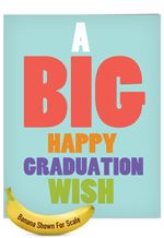 Big Graduation Wishes Graduation Paper Greeting Card
