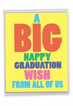 Big Graduation Wish: Funny Graduation Over-sized Greeting Card