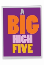 Big High Five: Humor Congratulations Over-sized Greeting Card