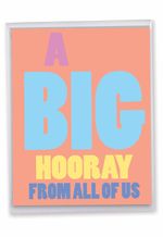 Big Hooray: Funny Congratulations Jumbo Greeting Card