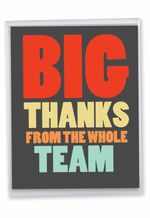 Big Thanks From The Team: Funny Thank You Giant Card