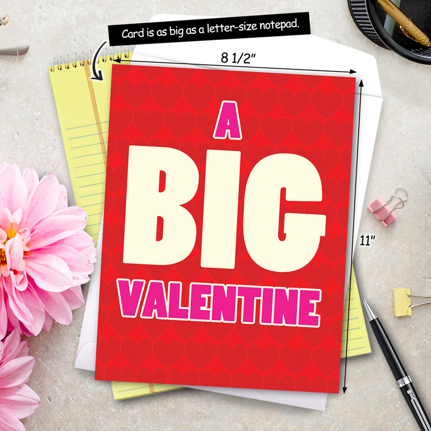 Giant Big Valentine Big Ones Valentine's Day Card By