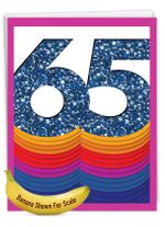 Bold Milestones - 65th Birthday: Humorous Big Card